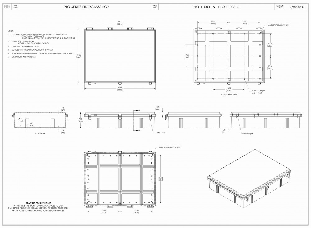 PTQ-11083 technical drawing reference