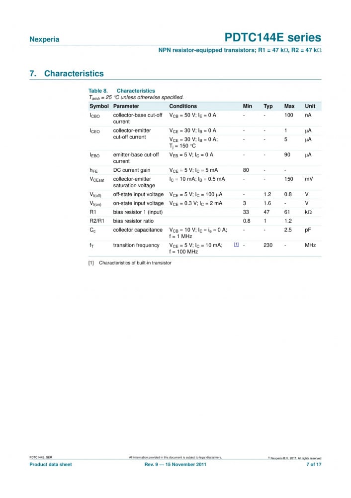 PDTC144ET,215 datasheet page 7
