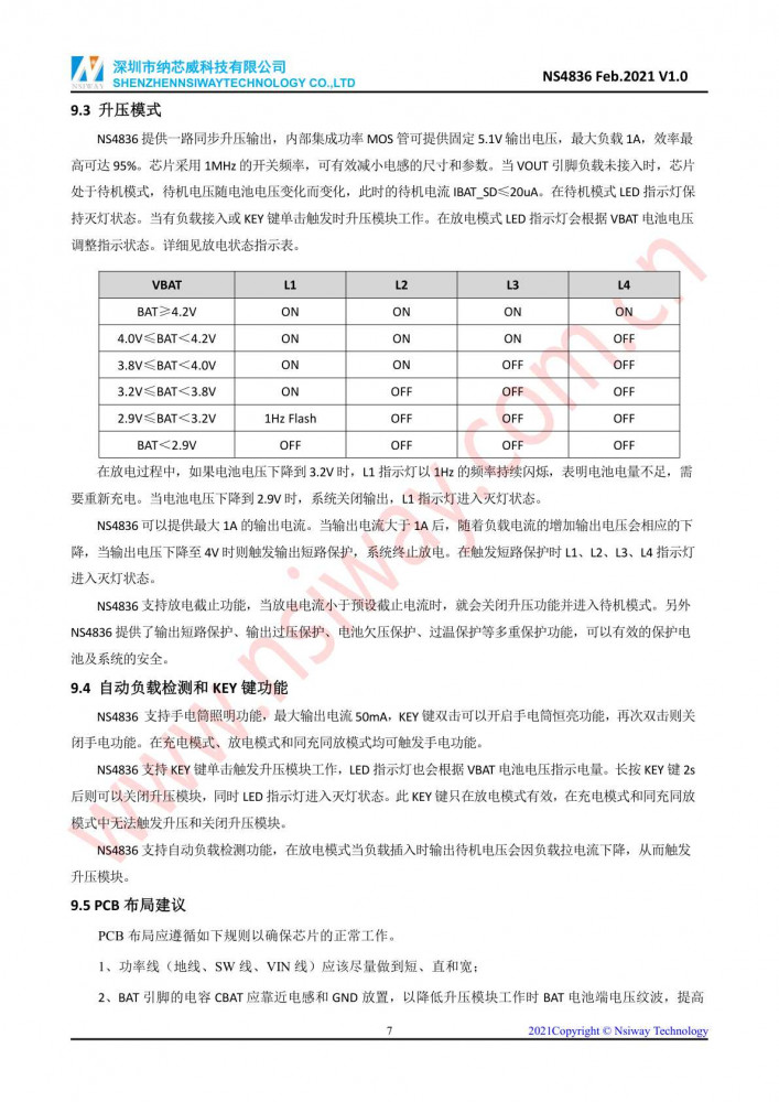 NS4836 technical document page 7