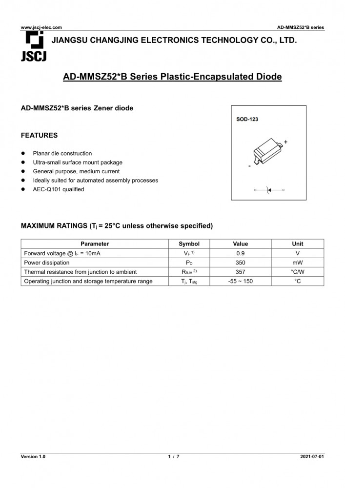 AD-MMSZ5232B datasheet page 1