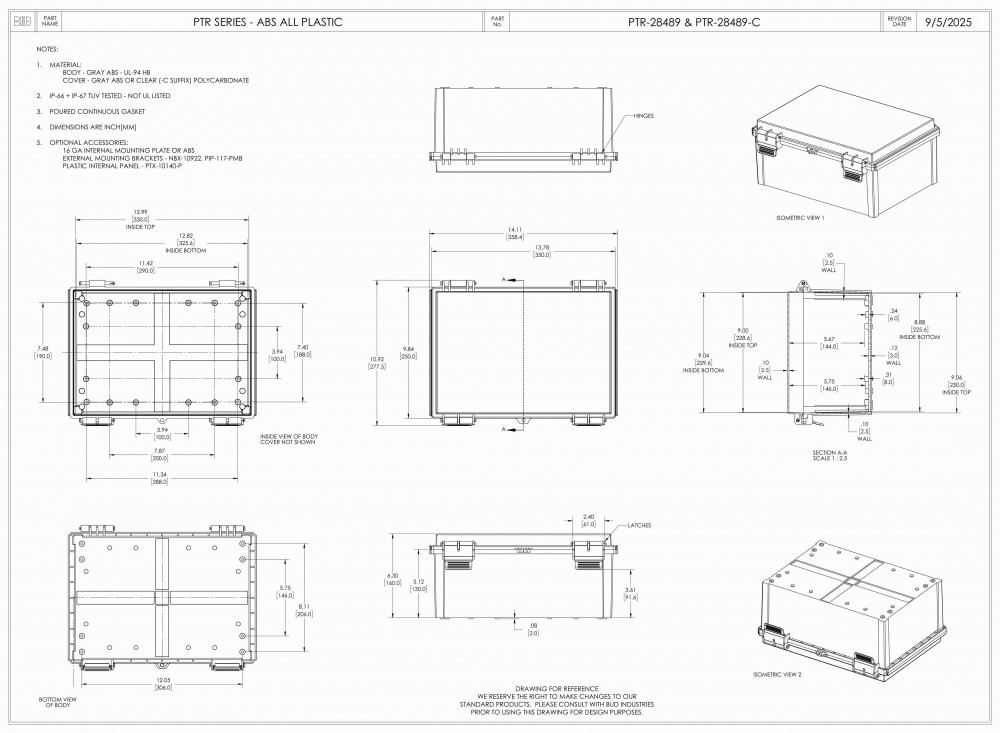 PTR-28489 technical drawing reference