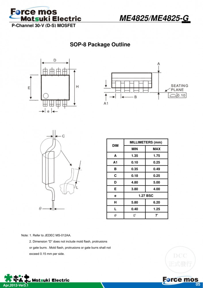 ME4825 datasheet page 5
