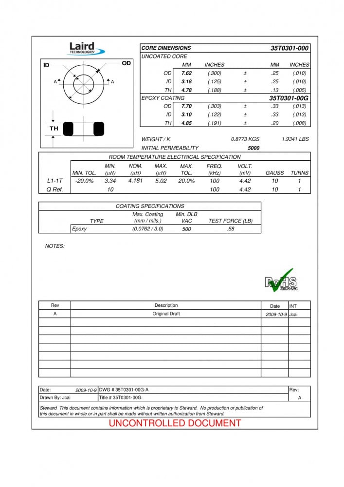35T0301-00G technical drawing