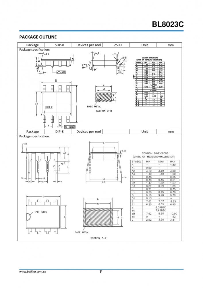 BL8023C datasheet page 6