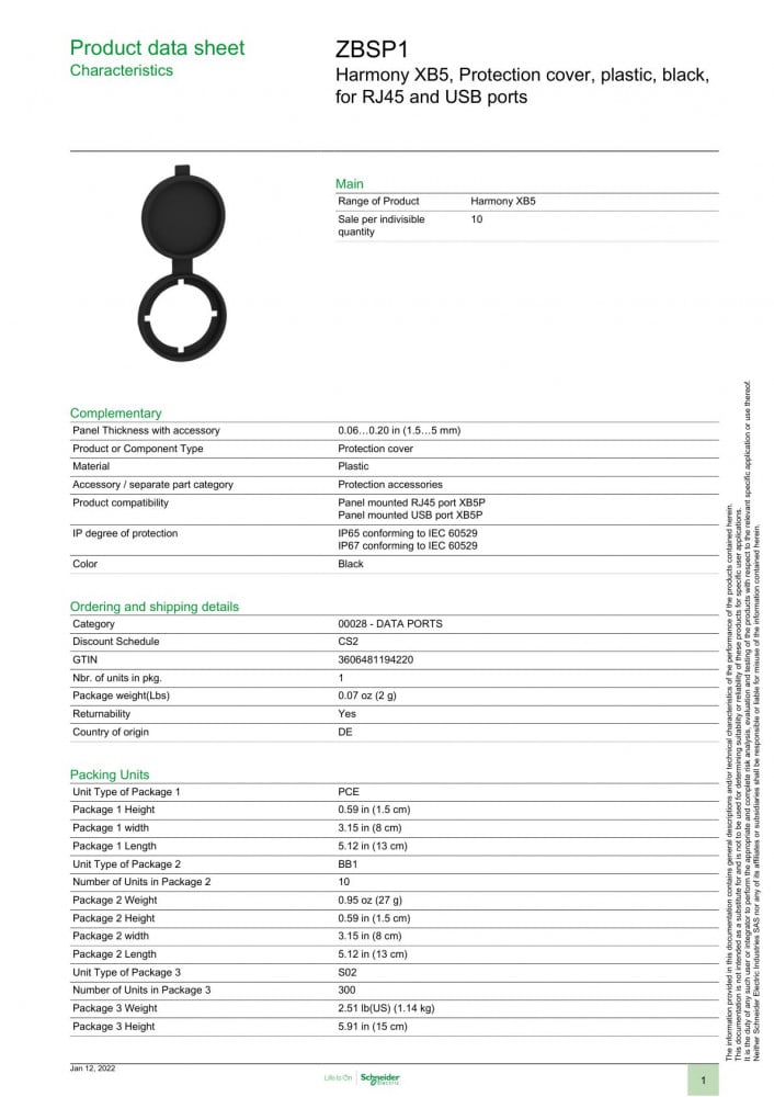 ZBSP1 technical document page 1
