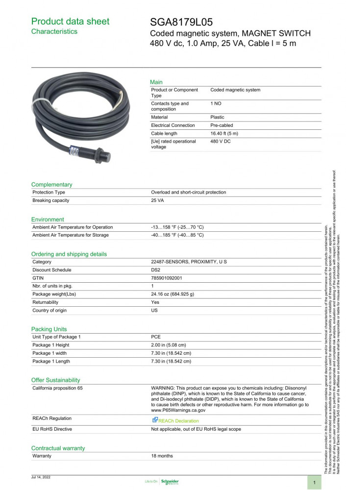 SGA8179L05 technical document preview