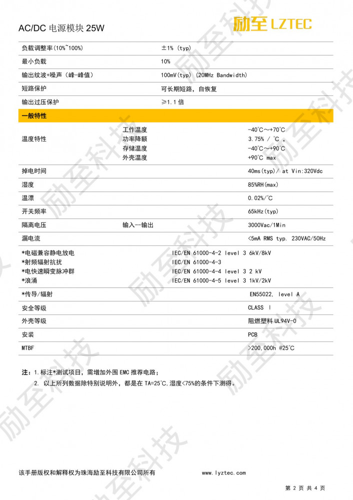 LH25-23B series datasheet page 2