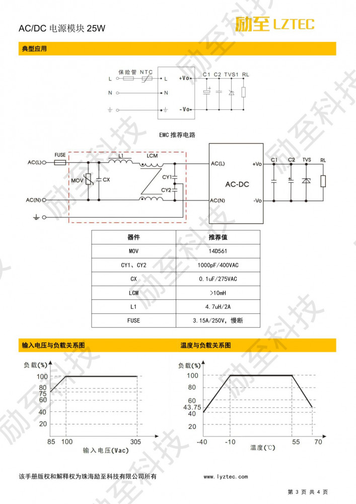 LH25-23B series datasheet page 3