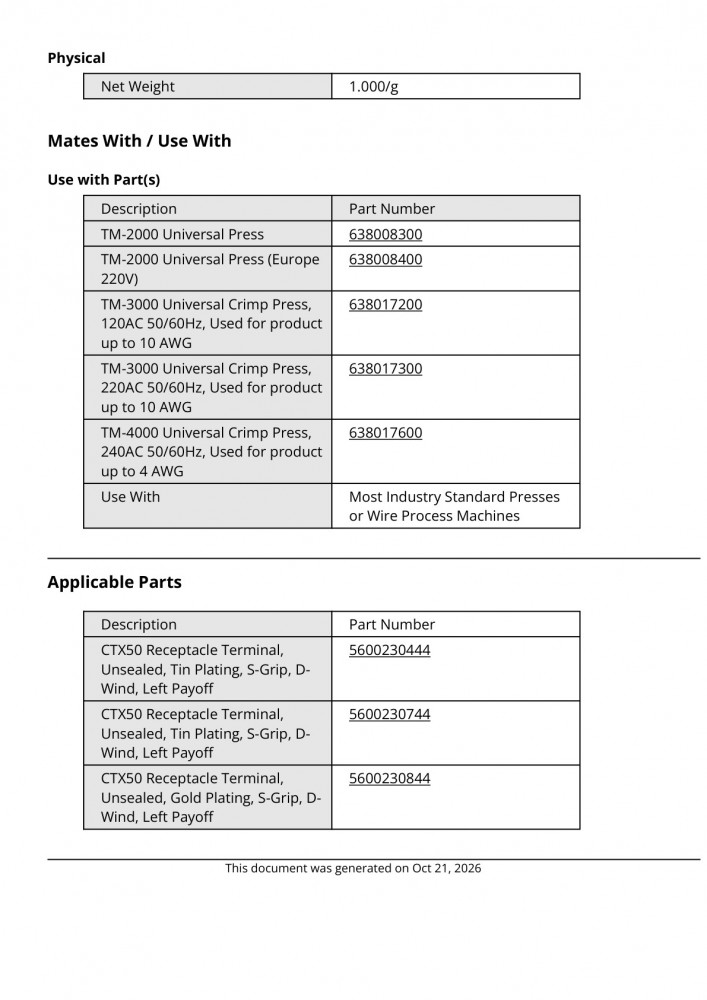 Tooling document preview, page 3