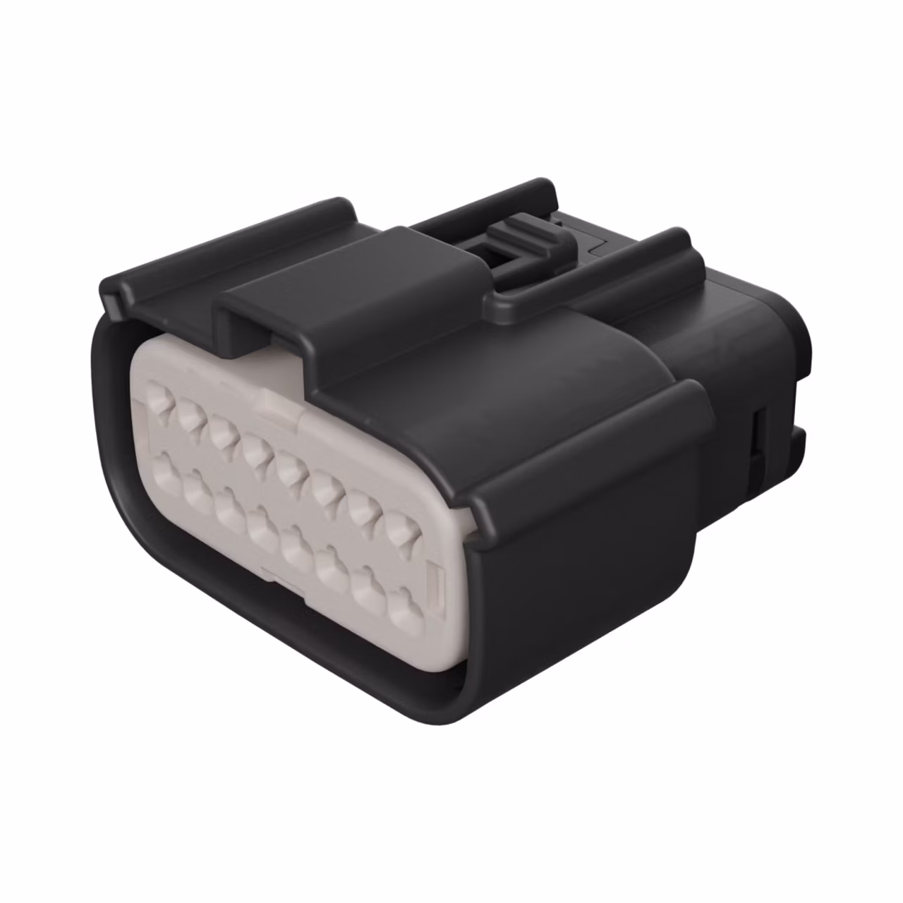 MX150 Mat-Sealed Female Connector Assembly, Dual Row, 16 Circuits, Keying Option C, without Connector Position Assurance, Dark Gray for sale