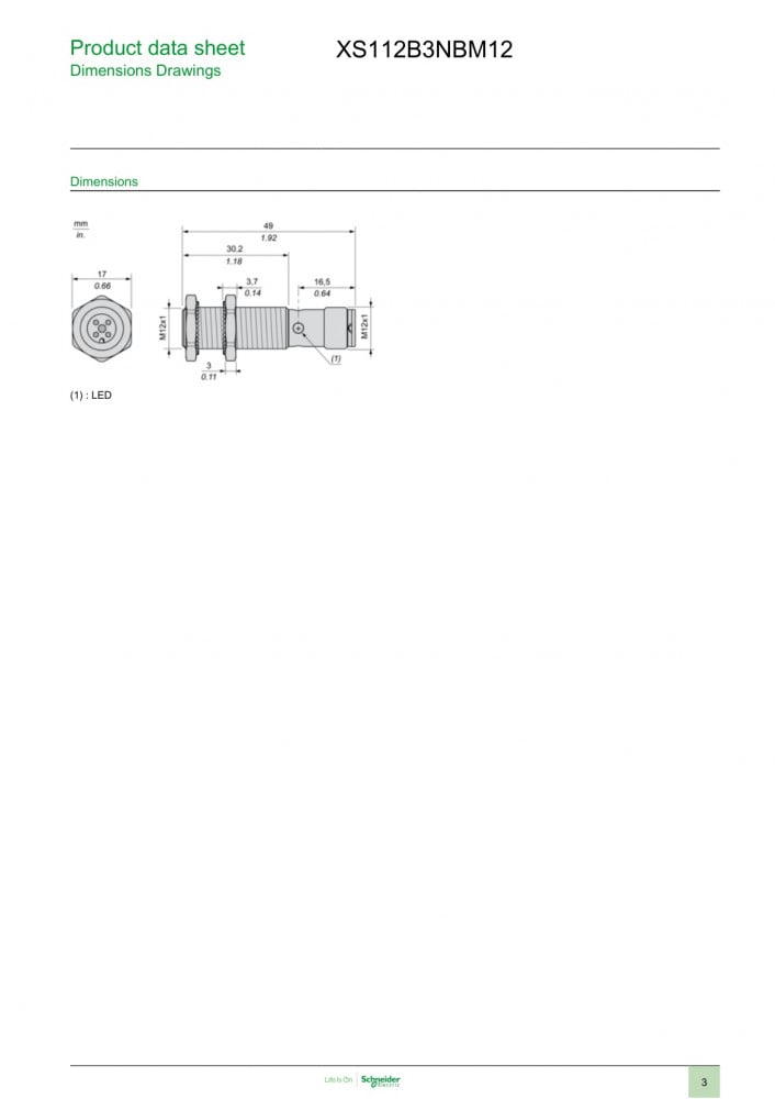 XS112B3NBM12 technical document page 3