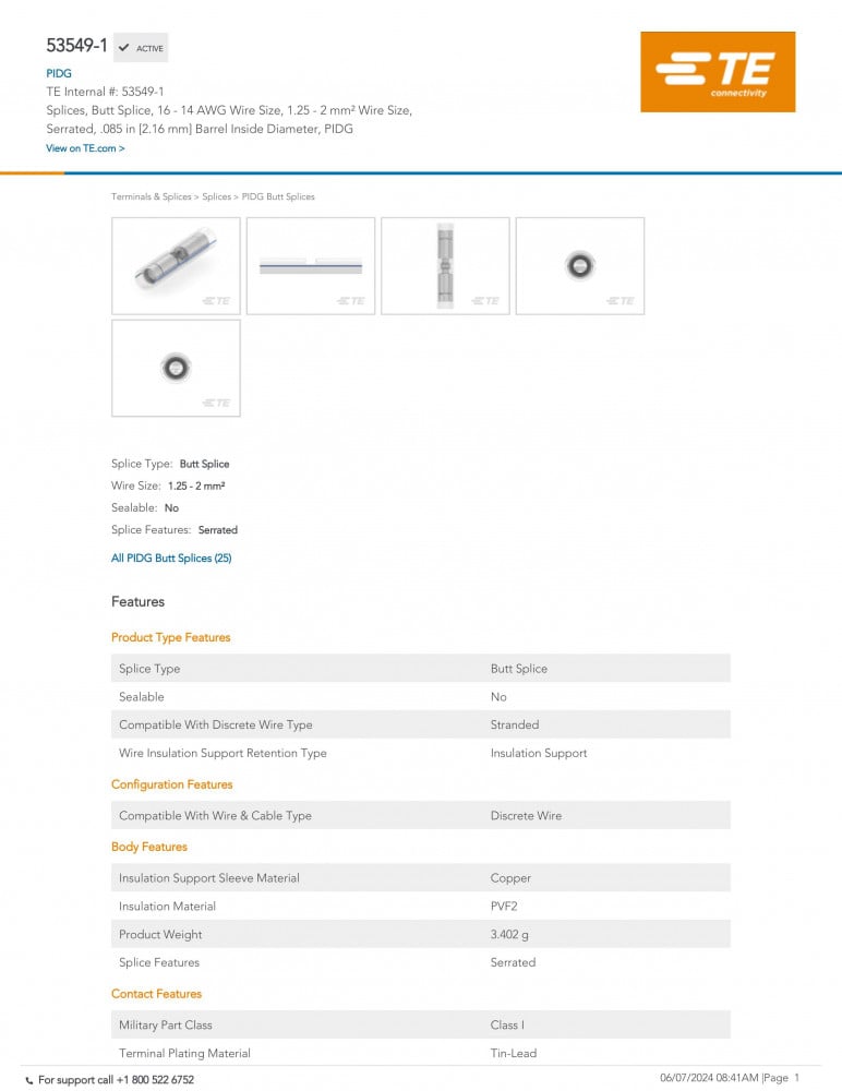 53549-1 technical document page 1