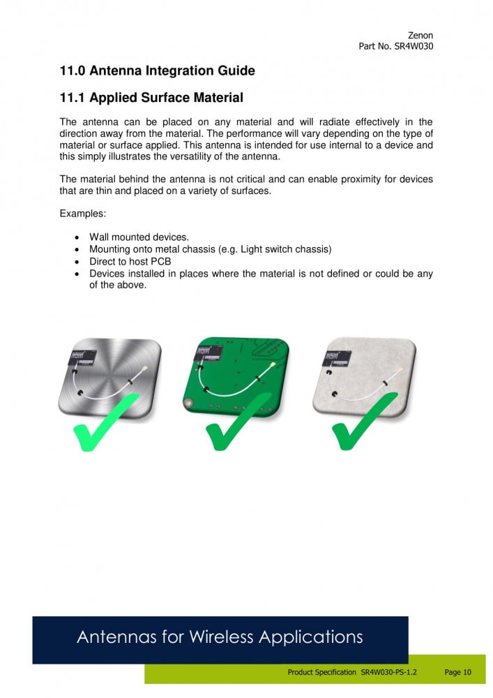 Antenova SR4W030-150 datasheet page 10