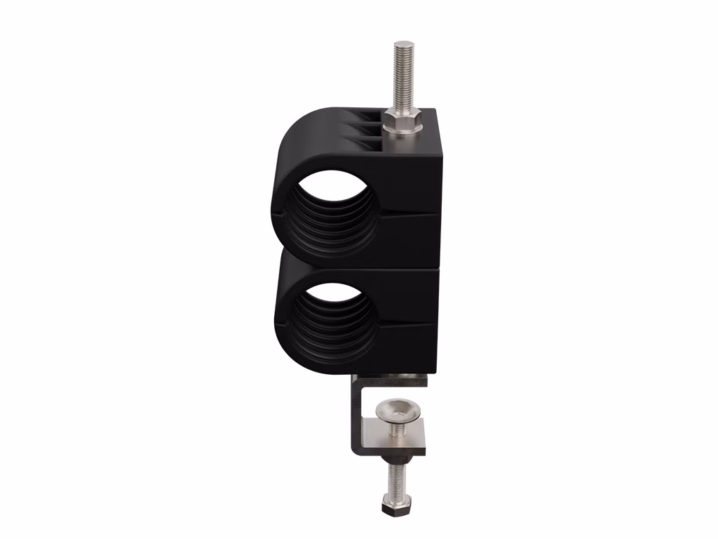 Single Side, 2-Hole, Feeder Clamp for 1-1/4