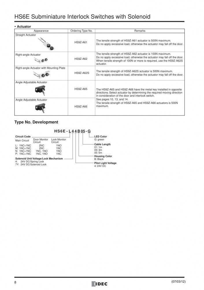 HS6E technical document page 8