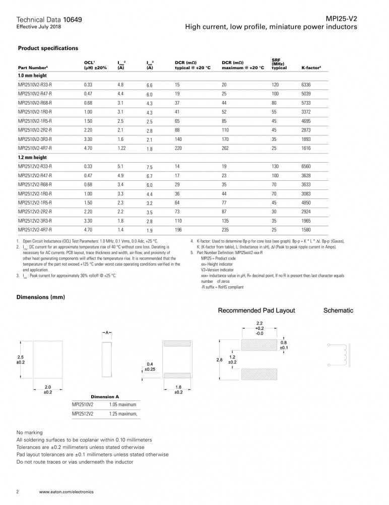 EATON MPI25-V2 datasheet page 2
