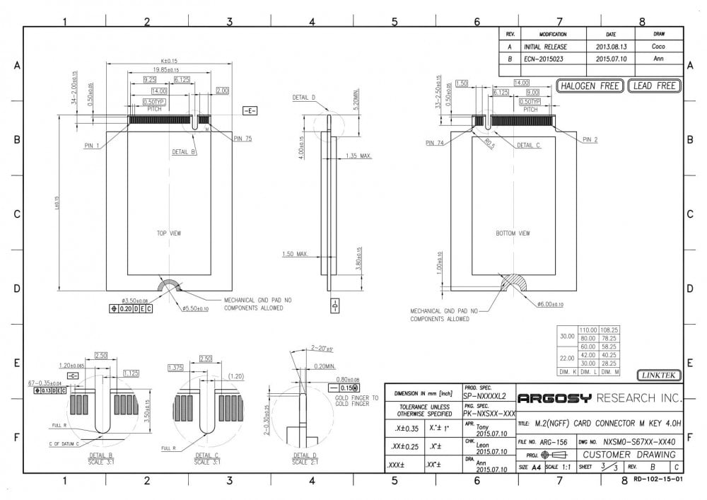 NASM0-S6701-TP40 technical document page 3