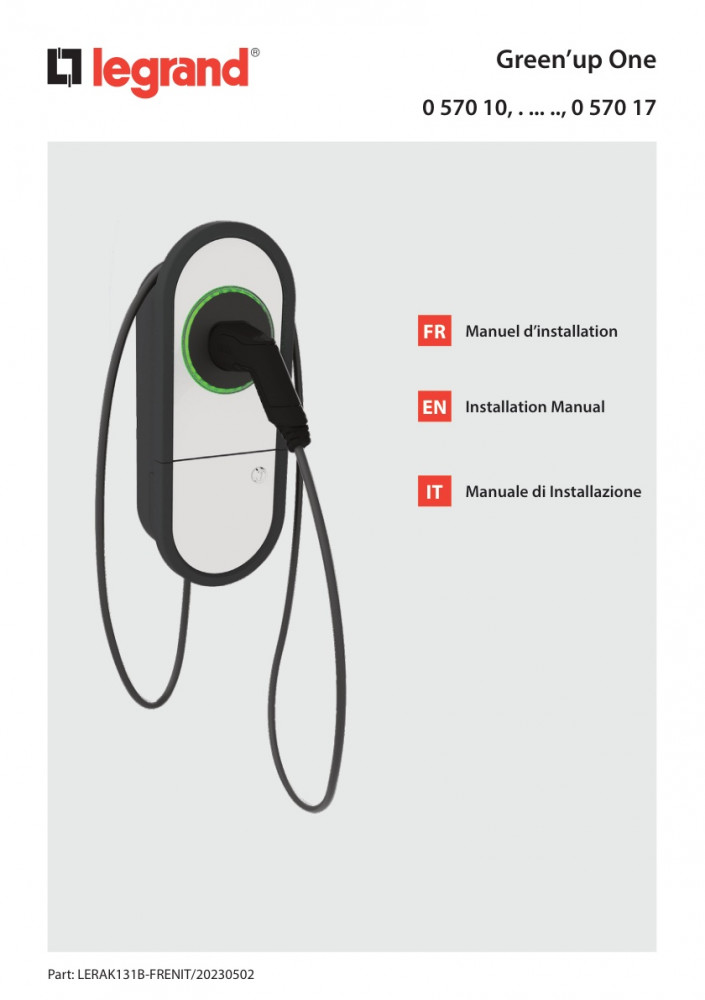 Green'up One installation manual page 1