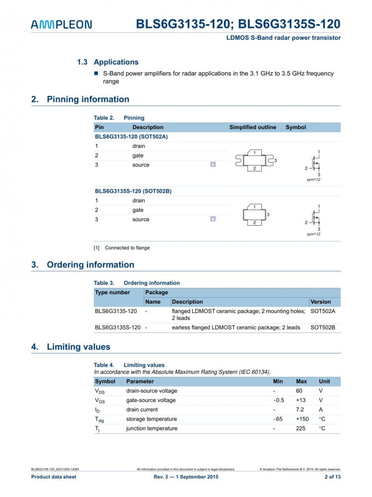 BLS6G3135-120 datasheet page 2