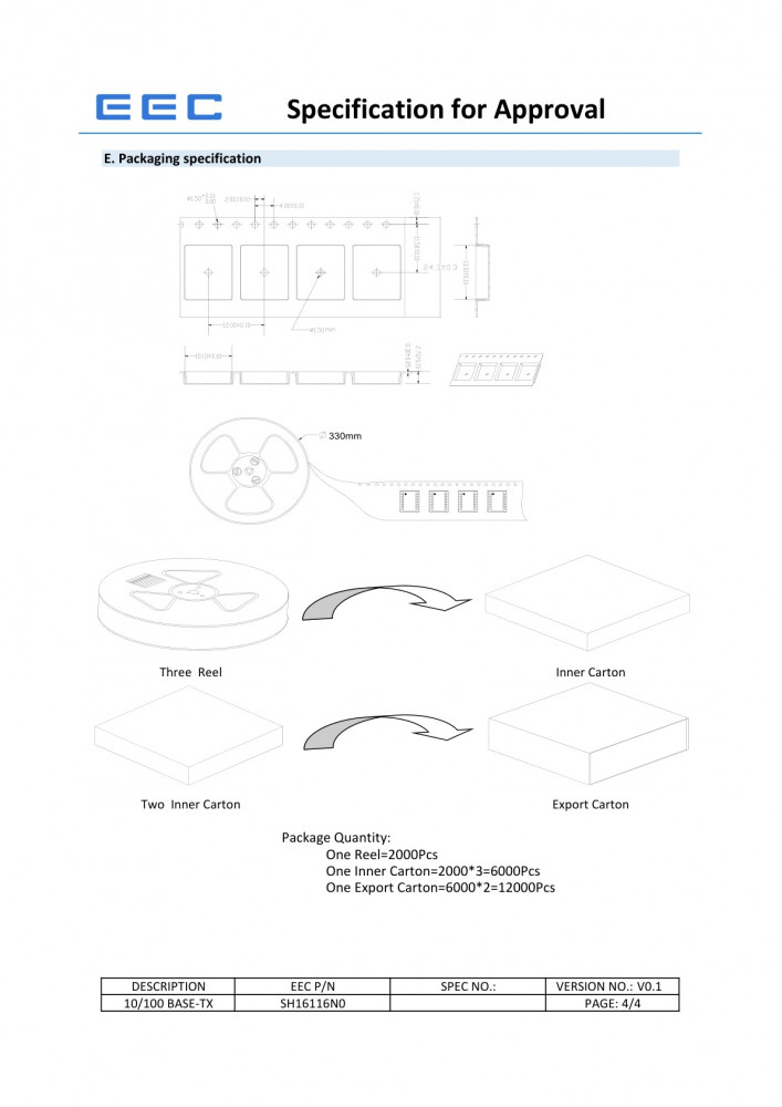 SH16116N0 approval specification page 5