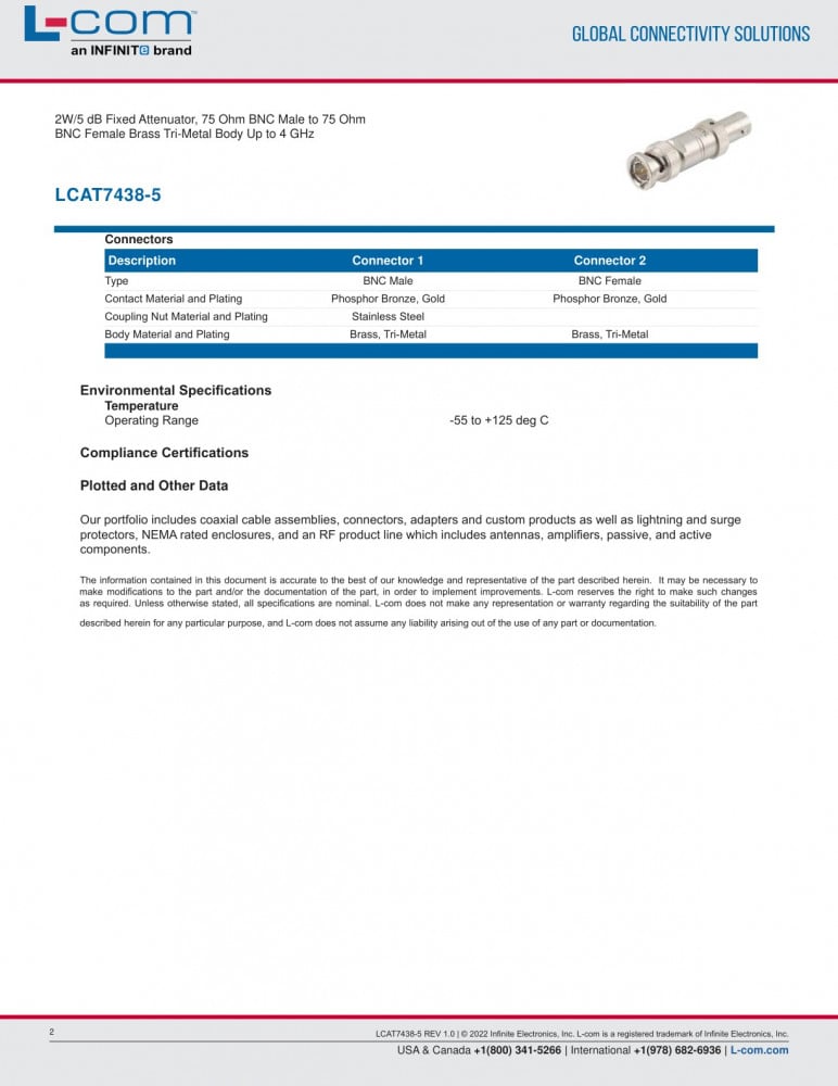 LCAT7438-5 datasheet page 2