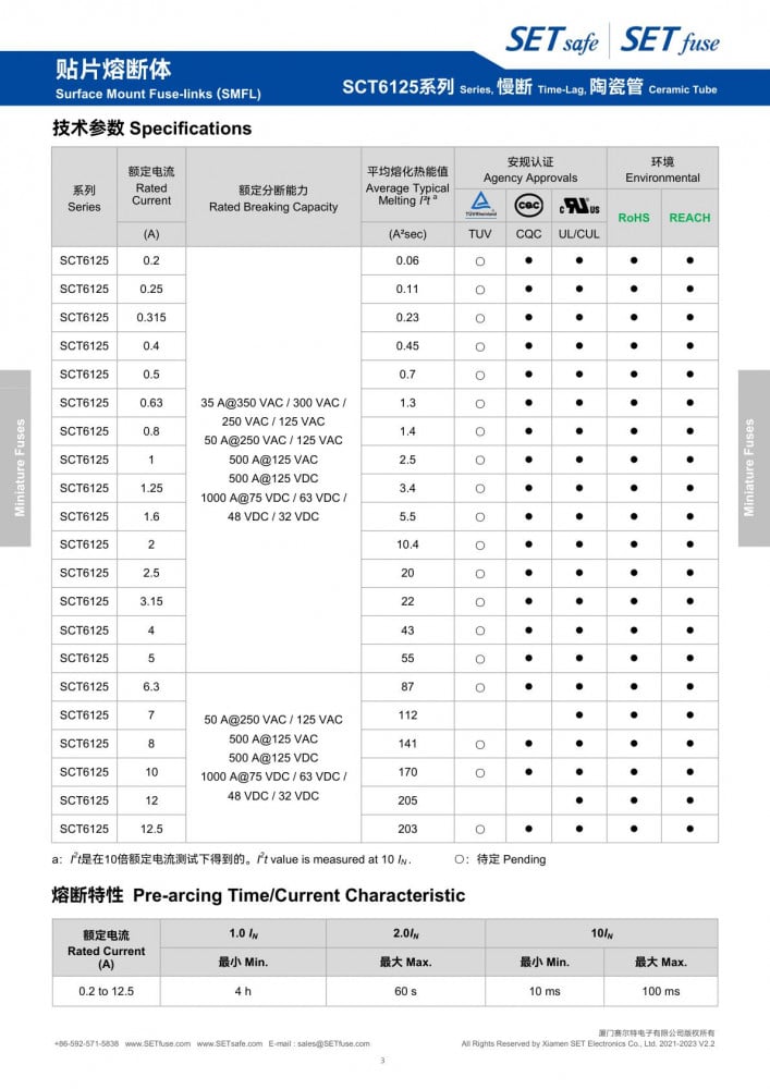 SCT6125 series datasheet page 3