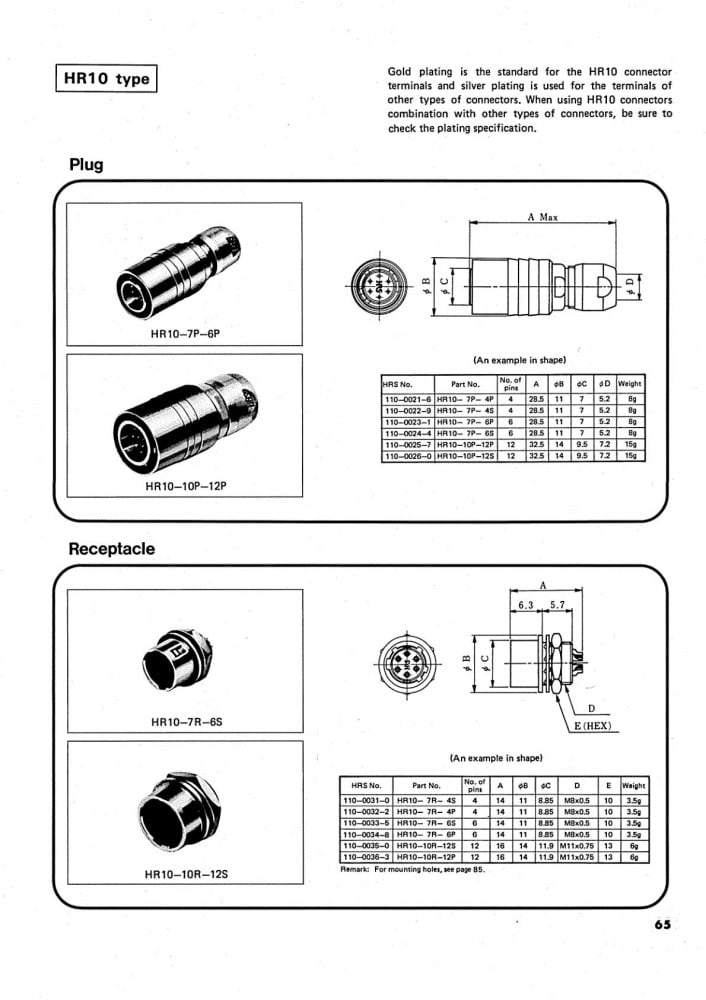 HRS HR10A documentation page 3