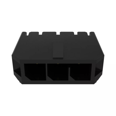 Micro-Fit+ Right-Angle Header, Surface Mount, 3.00mm Pitch, Single Row, 3 Circuits, 0.76µm Gold (Au) Plating, Glow-Wire Capable, Press Clip, Black, Tape and Reel for sale