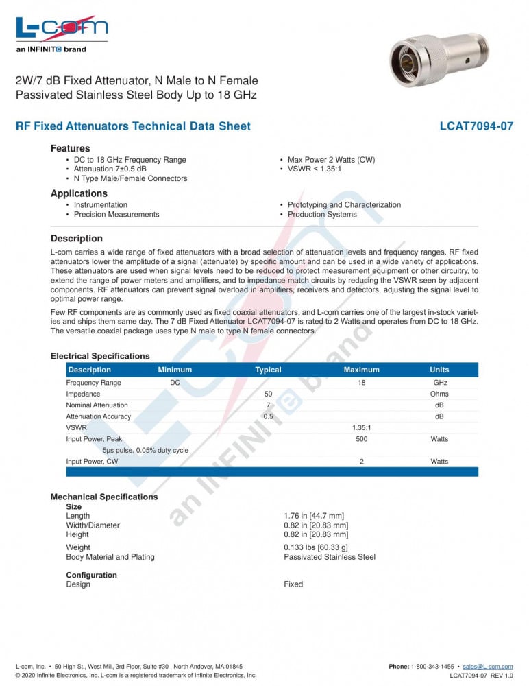 LCAT7094-07 datasheet page 1