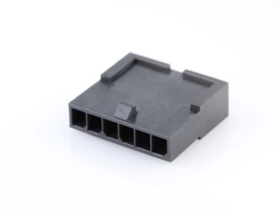 Micro-Fit 3.0 Plug Housing, Single Row, 6 Circuits, UL 94V-2, Glow-Wire Capable, Black for sale