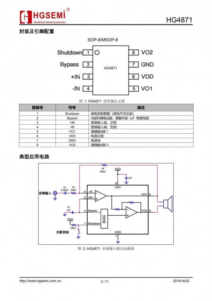 HG4871M/TR datasheet page 2