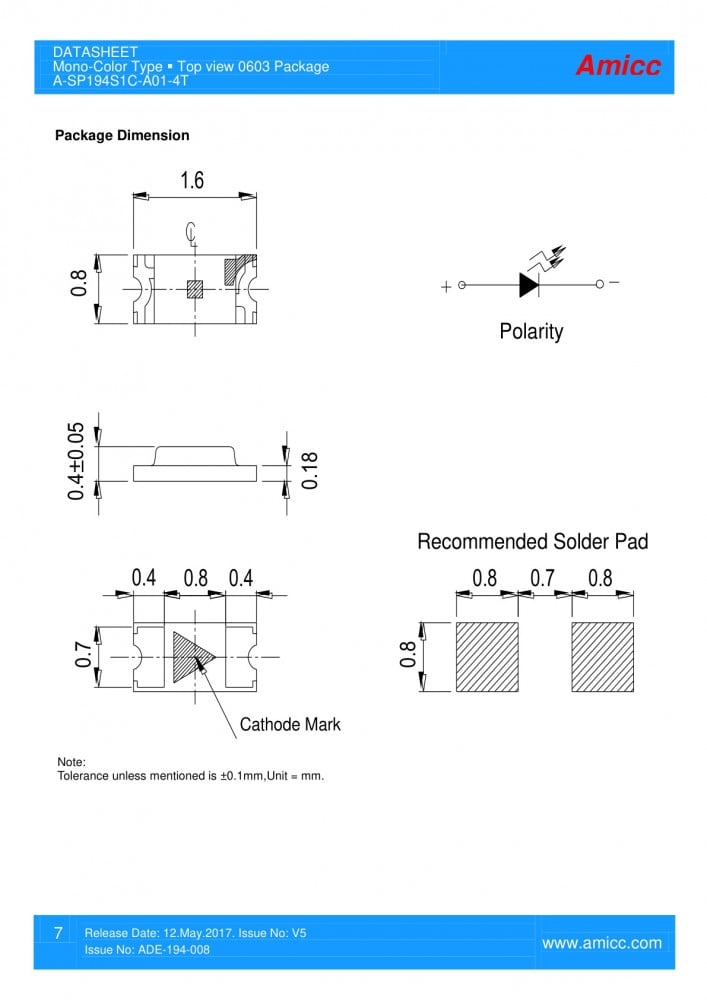 A-SP194S1C-A01-4T datasheet page 7