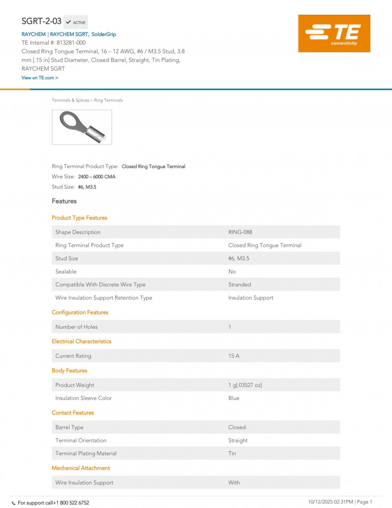 SGRT-2-03 technical document page 1