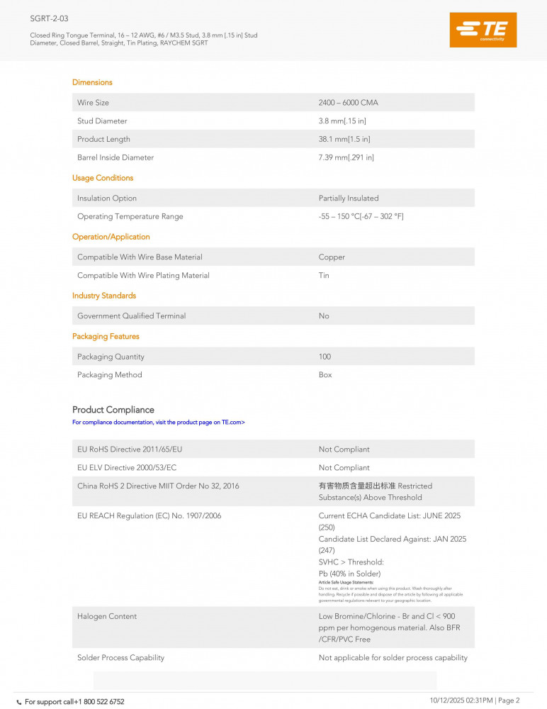 SGRT-2-03 technical document page 2