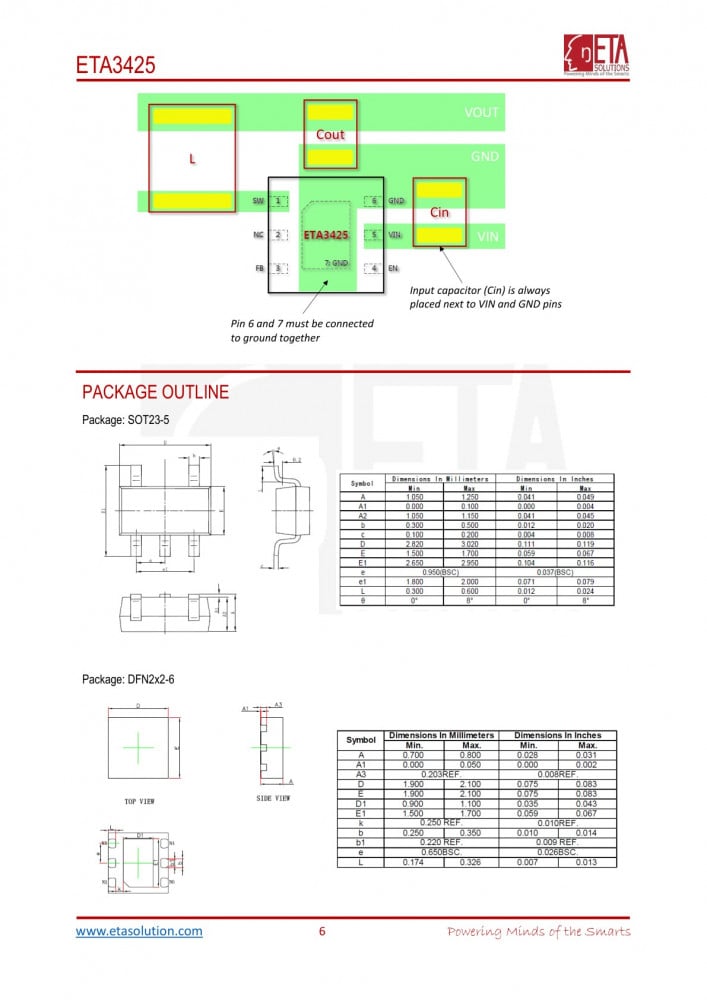 ETA3425S2F datasheet page 6