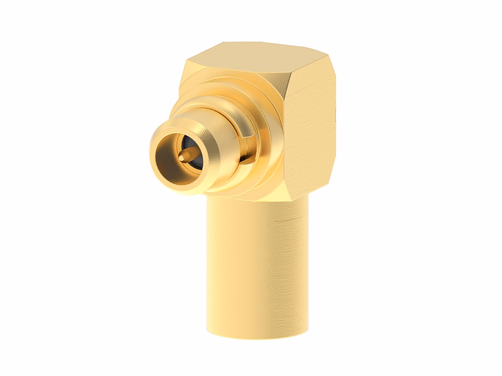 MMCX Plug, Straight, Crimp, RG-178/RG-196, Brass Body, Gold (Au) Plated, Bulk Bag, 50 Ohms