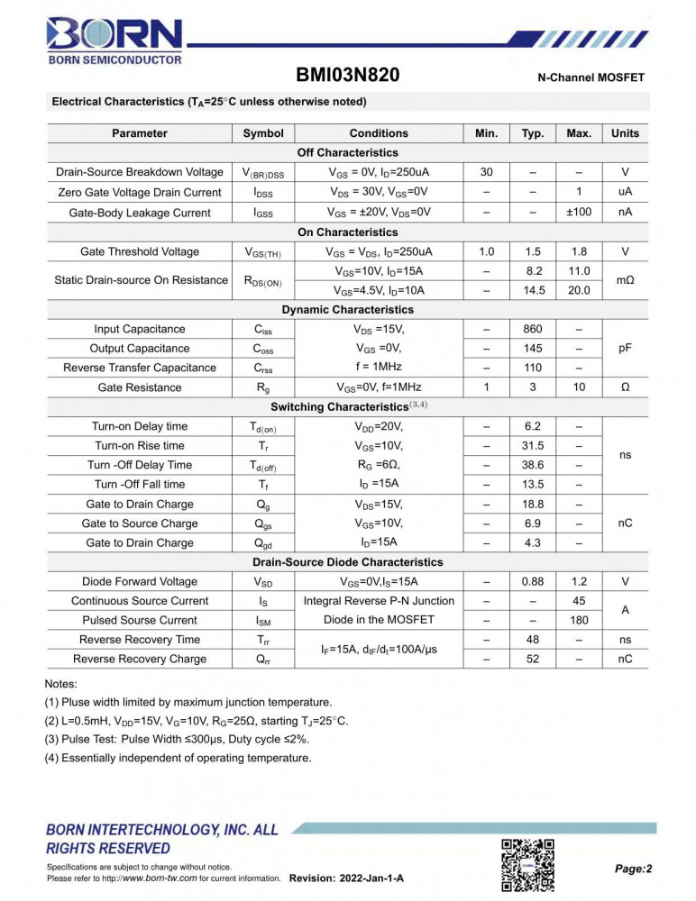 BMI03N820 datasheet page 2