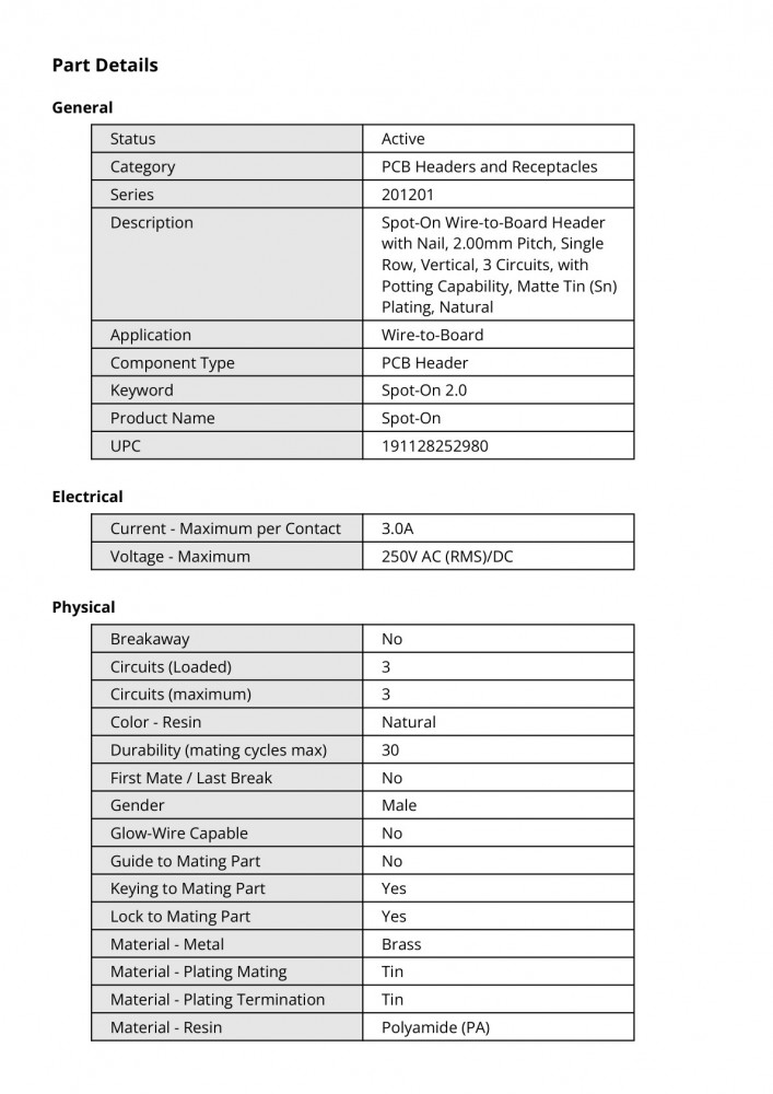 MOLEX 2012010030 technical document image 2