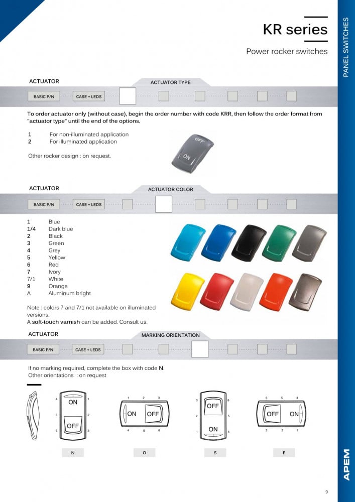 APEM KR series datasheet page 9