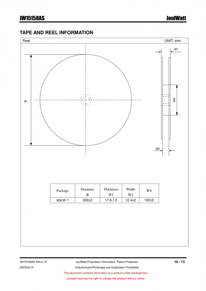 JW15158AS datasheet page 10