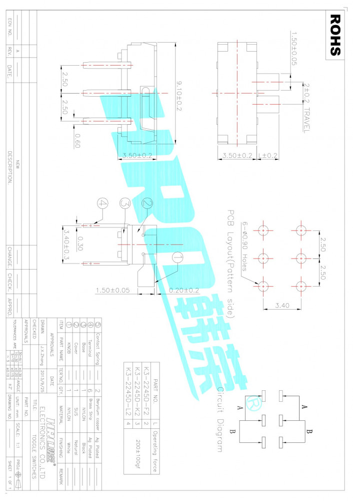K3-2245D-F2 official document page 1