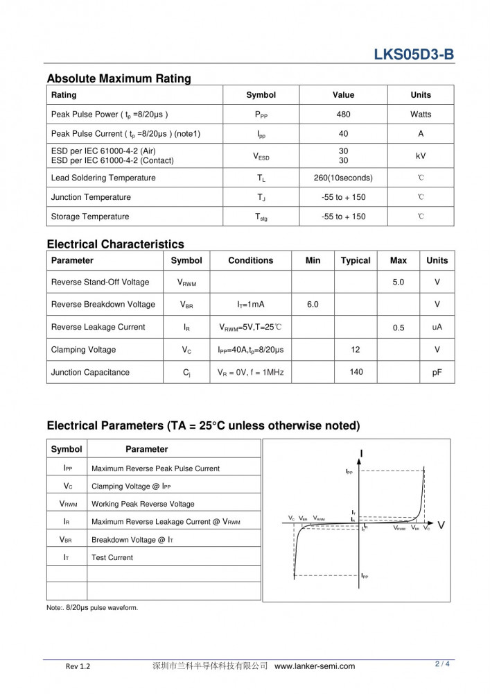 LKS05D3-B datasheet page 2