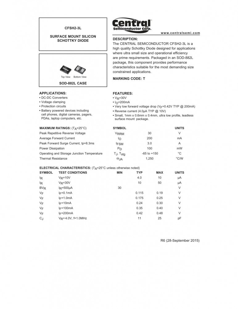 CFSH2-3L datasheet page 1