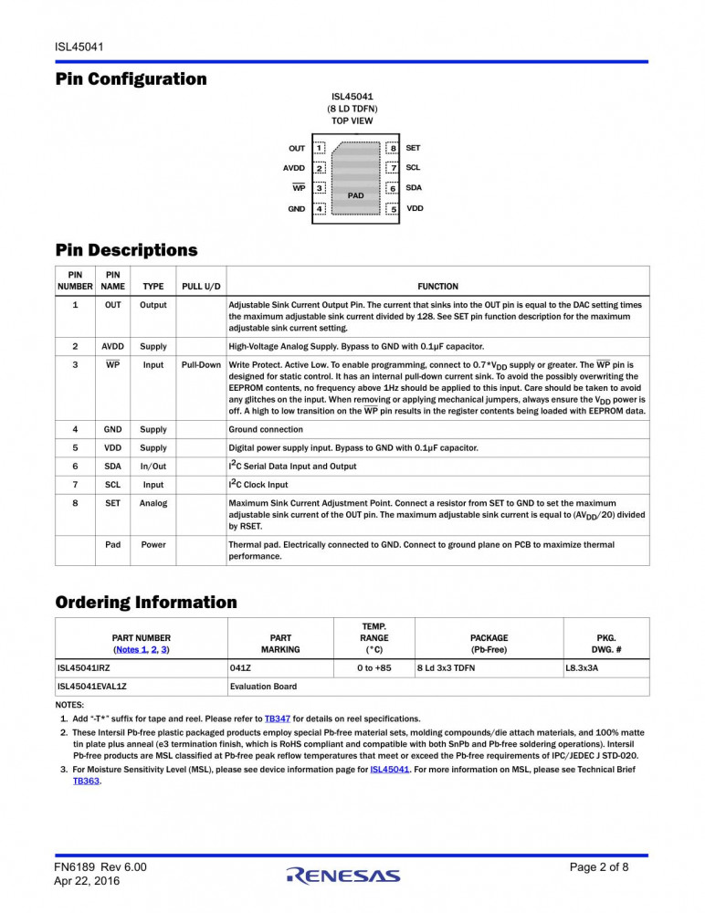 ISL45041IRZ datasheet page 2