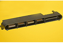 EXTreme LPHPower Plug, Right-Angle, 4 Power Contacts, 24 Signal Contacts, Select Gold (Au) Plating, for 1.57mm Thick PC Board, with Press-fit Plastic Pegs