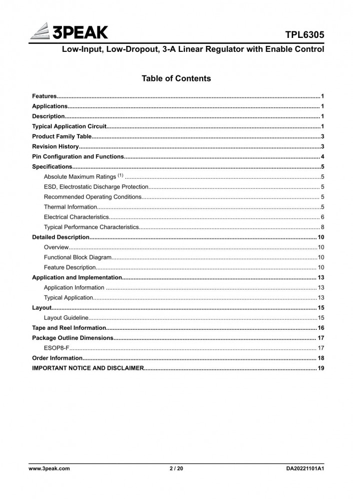 TPL6305AD-ES1R datasheet page 2