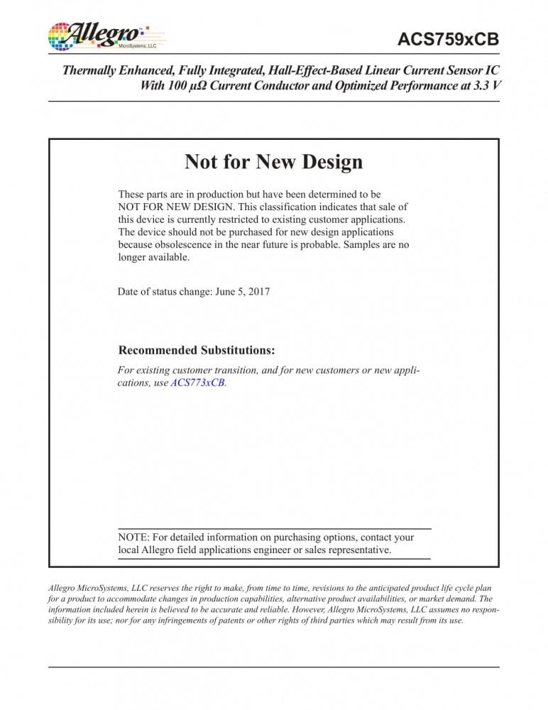ACS759 datasheet page 1