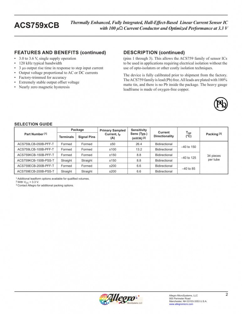 ACS759 datasheet page 3