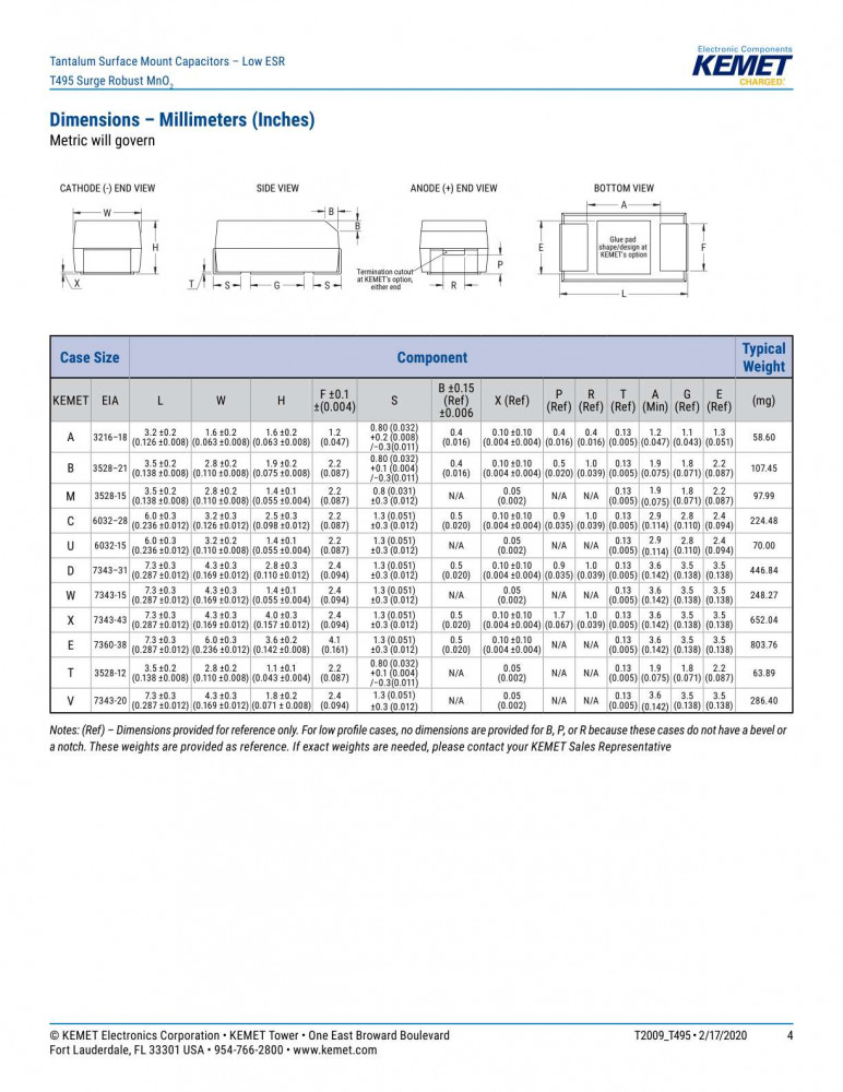 KEMET T495 datasheet page 4