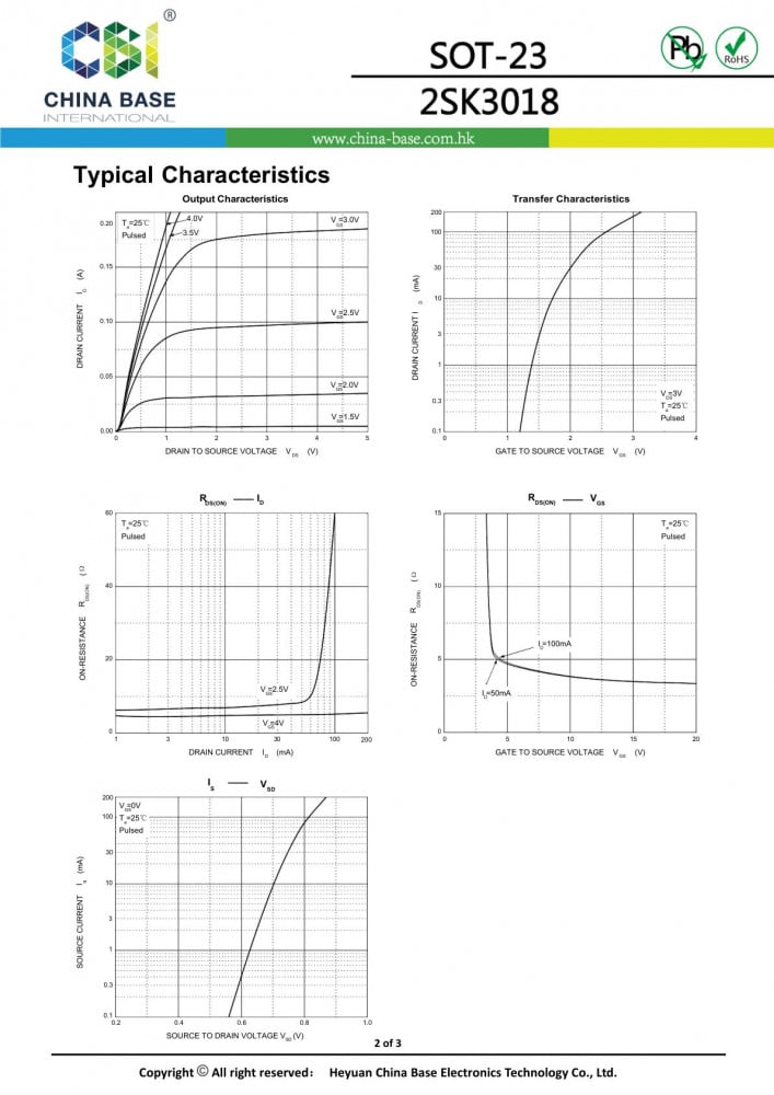 2SK3018 datasheet page 2